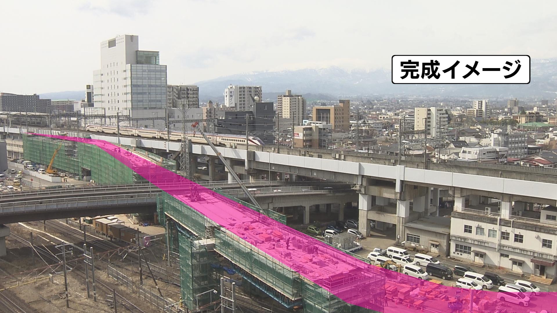 解説下り線をまたぐ運転解消へ 山形新幹線アプローチ線工事中 JR福島駅 TBS NEWS DIG