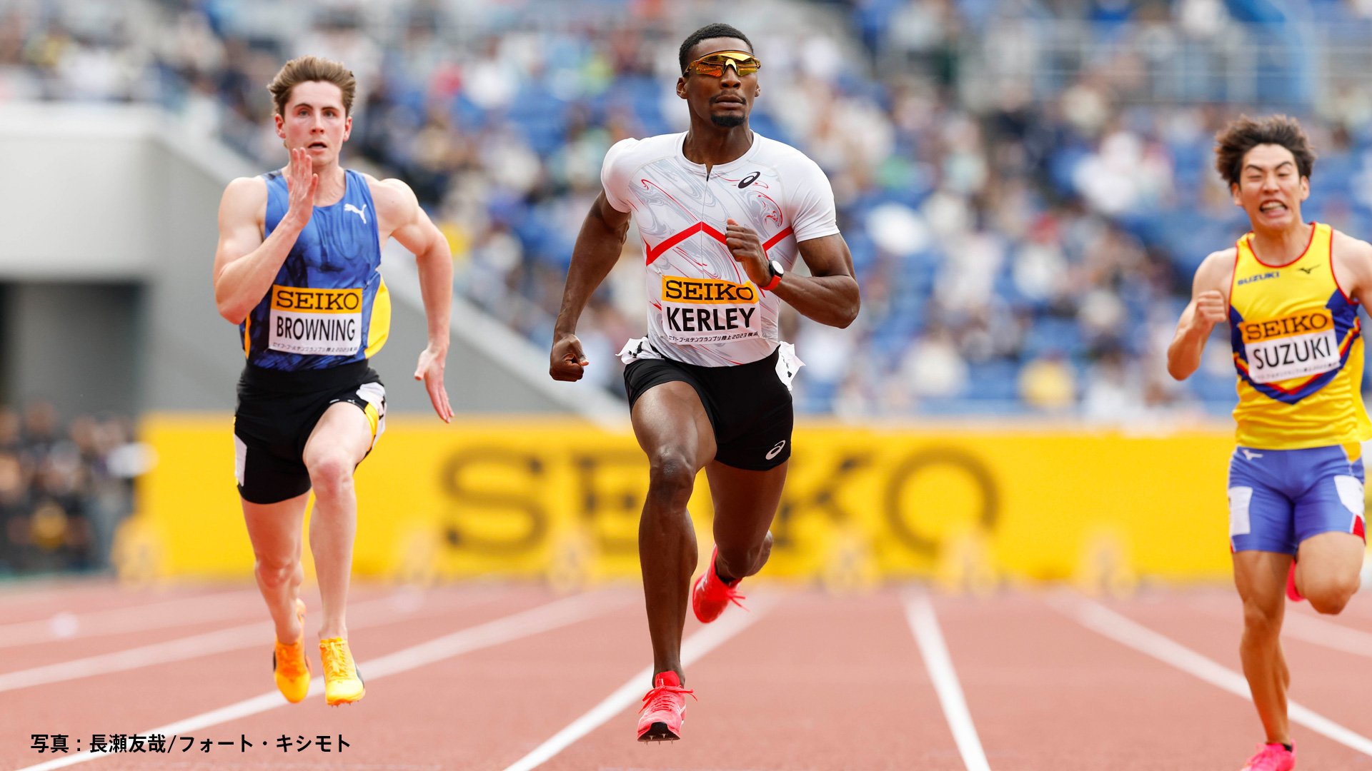 男子100m決勝 3度のスタートもカーリーが9秒91で優勝！坂井隆一郎が10秒10で3位【陸上GGP】 | TBS NEWS DIG