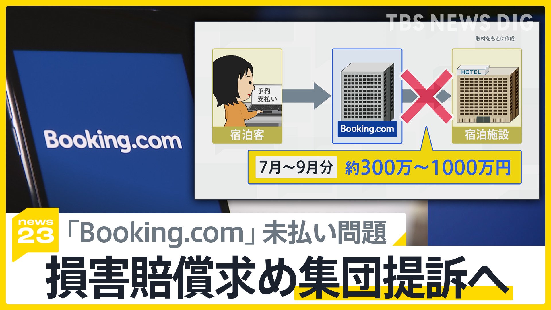 Booking.com未払い相次ぐ「売り上げすべて吸収されたまま…」宿側が集団提訴へ 原告側弁護士“これほど大きな未払いは初めて ...