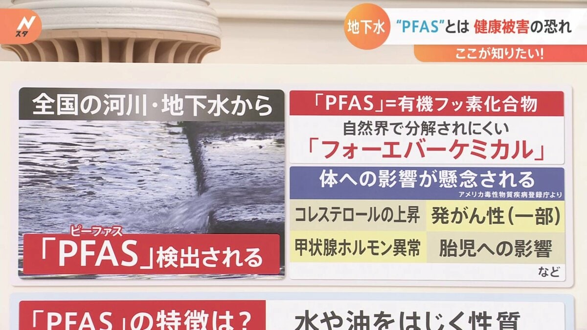 人体への影響も指摘…全国の河川や地下水から検出「PFAS」 発がん性や胎児への影響指摘 指標超える数値検出も【解説】 | TBS NEWS DIG (2ページ)