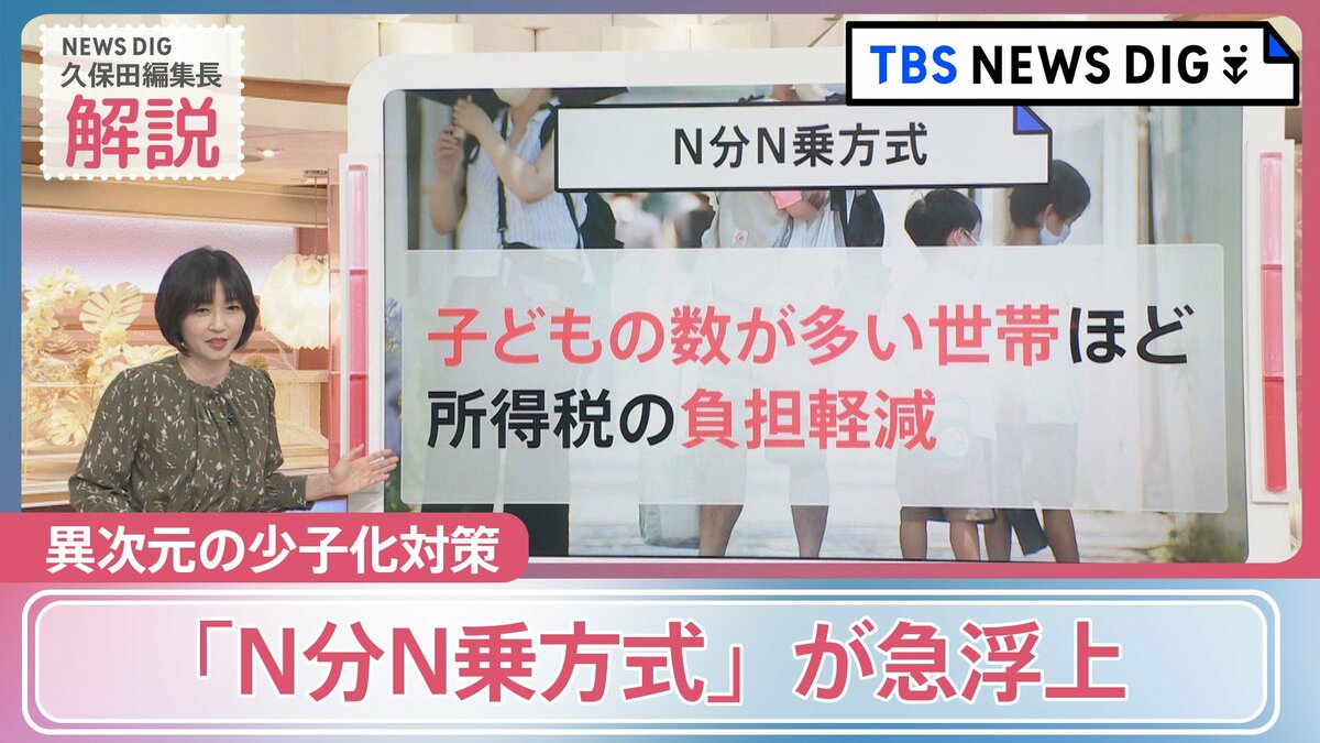 国会では「N分N乗方式」が急浮上。子どもが多いと負担軽減の一方で「恩恵は限定的」との声も【news23×久保田智子編集長】 | TBS NEWS DIG