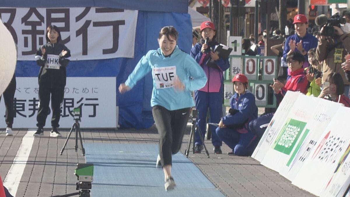 駅前通りで30m激走！ももりんダッシュNo.1 TUFアナも挑戦！ 福島 | TBS NEWS DIG