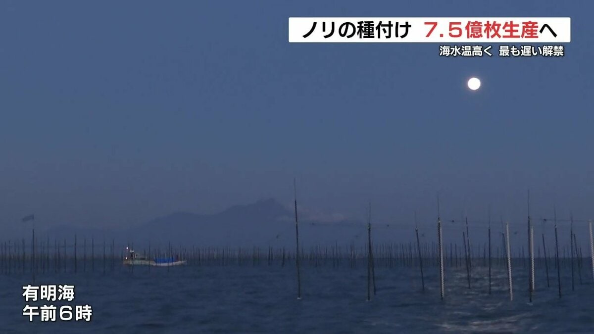 “過去最も遅い” 有明海ノリの種付け解禁 7.5億枚生産へ 熊本（RKK熊本放送）｜dメニューニュース（NTTドコモ）