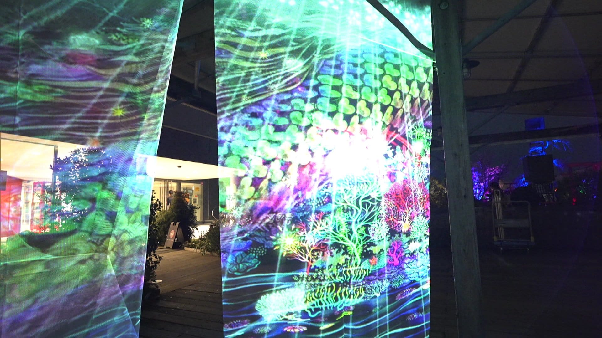 光の切り絵"天空の光の旅"開催 切り絵を床や壁に投影 ひろばを幻想空間へ | TBS NEWS DIG