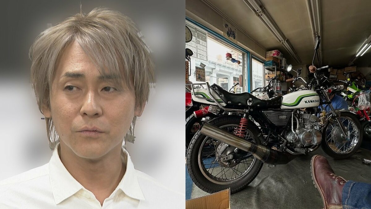 【ヒロシ】愛車 “KH250” を手入れ「ライトをLEDに変えてるよ。」ガレージで憩いのひととき「これで暗い道も安心だね。」 | TBS NEWS DIG フォトギャラリー