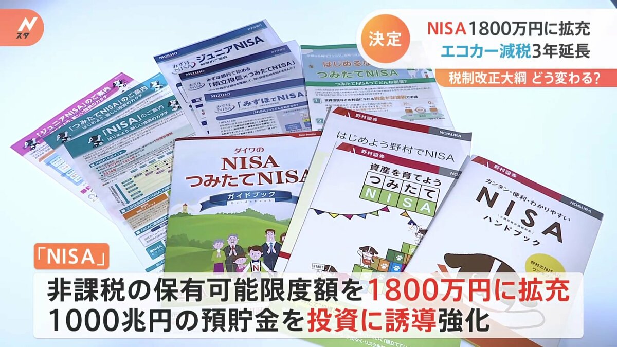 NISA1800万円に拡充 投資に誘導する流れを強化 | TBS NEWS DIG