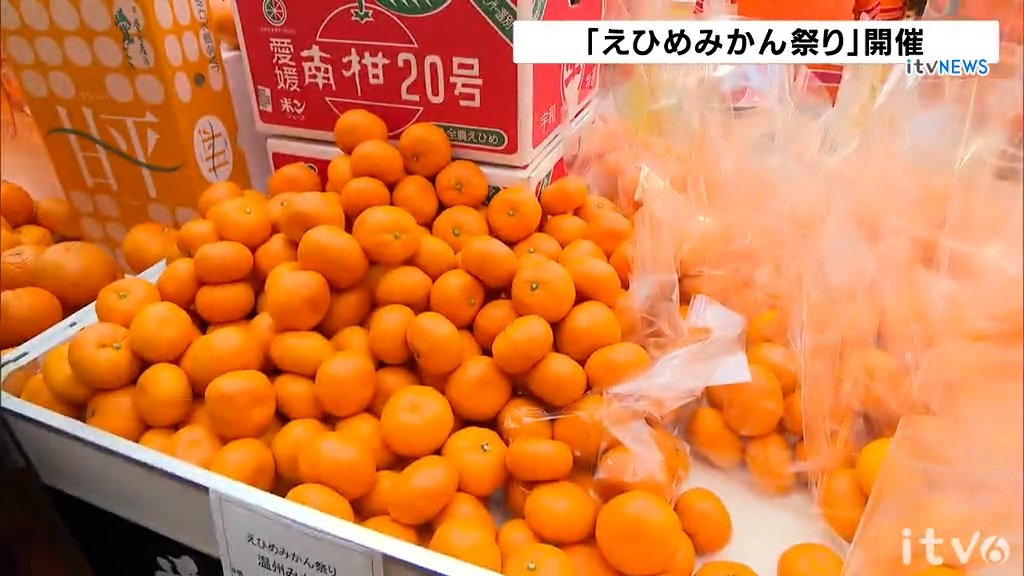 蛇口から出る“みかんジュース”も…愛媛産かんきつの魅力をPR「えひめみかん祭り」始まる | TBS NEWS DIG