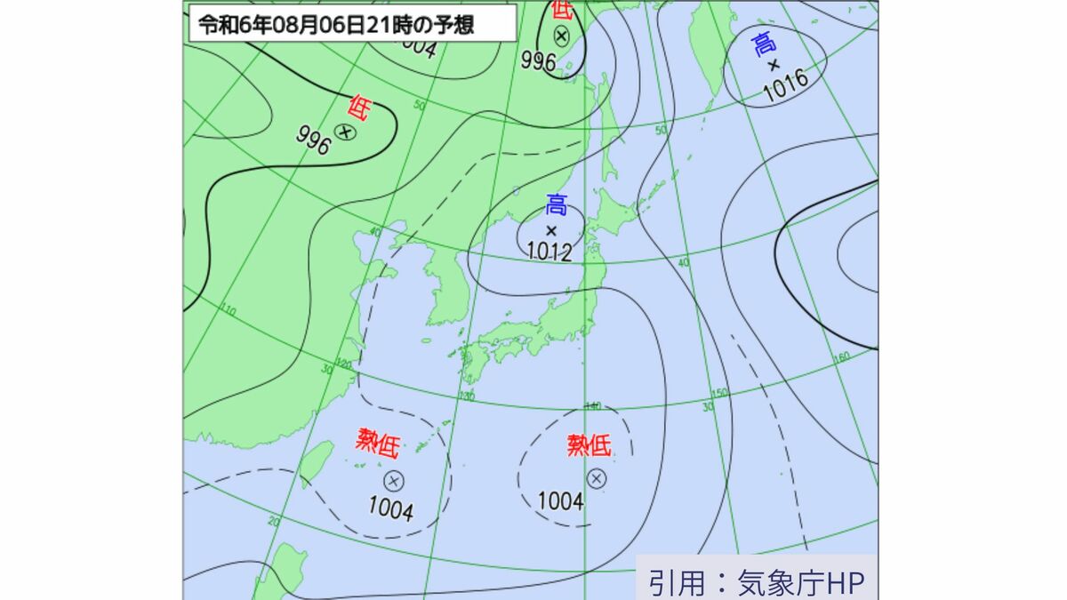 【6日午後2時更新】沖縄近海の熱帯低気圧はゆっくりと西へ 7日にかけ先島で激しく降る見込み 台風にはならず | TBS NEWS DIG