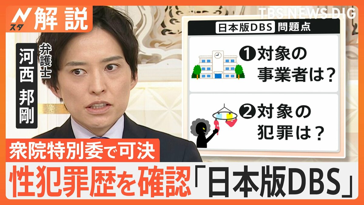 「日本版DBS」性犯罪歴で“最長20年”子どもと接する仕事に就けず なぜ“一生”ではない？弁護士が解説【Nスタ解説】 | TBS NEWS DIG